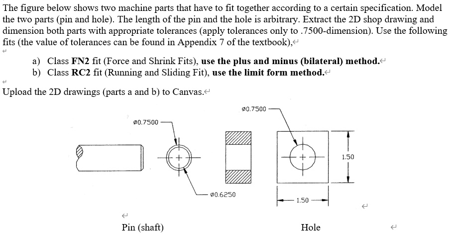 SOLVED: The figure below shows two machine parts that have to fit ...