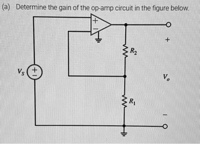 SOLVED: Determine the gain of the op-amp circuit in the figure below.