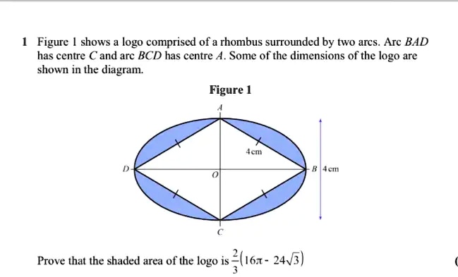1 Figure 1 shows a logo comprised of a rhombus surrounded by two arcs ...