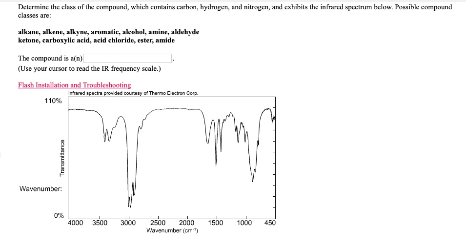 SOLVED:Determine the class of the compound, which contains carbon ...