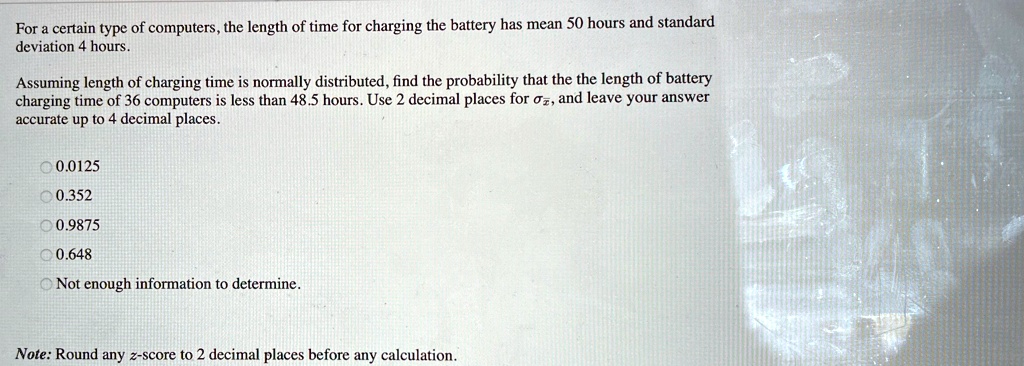 SOLVED: For a certain type of computers, the length of time for ...