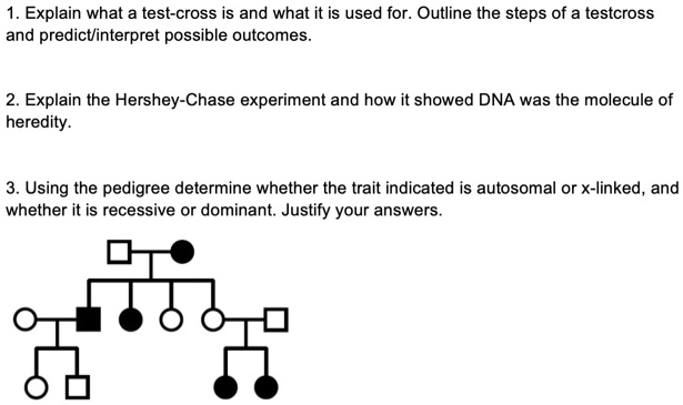 1. Explain what a test-cross is and what it is used for. Outline the ...