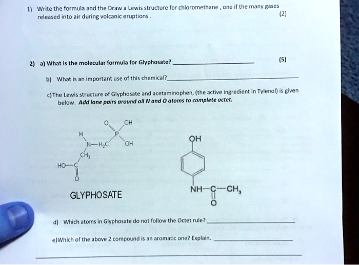 SOLVED: Write the formula and tne Draw Lewis structure for ...