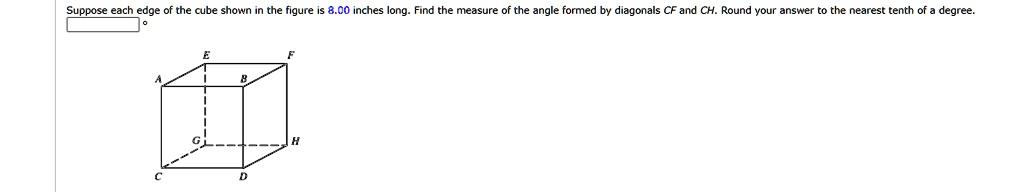 SOLVED: Suppose each edge the cube shown the figure 8.00 inches long ...