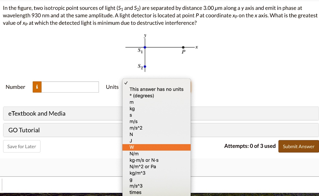 SOLVED: In the figure,two isotropic point sources of light(S1 and S ...