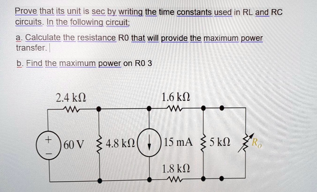 Prove that its unit is sec by writing the time constants used in RL and RC circuits. In the ...