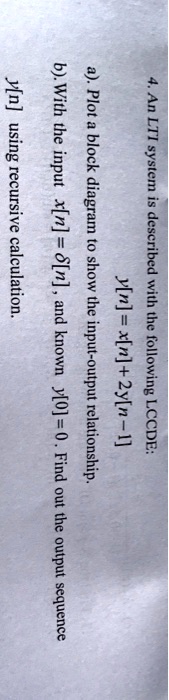 Solved Signals And Systems Y N Using Recursive Calculation A Plot 0646