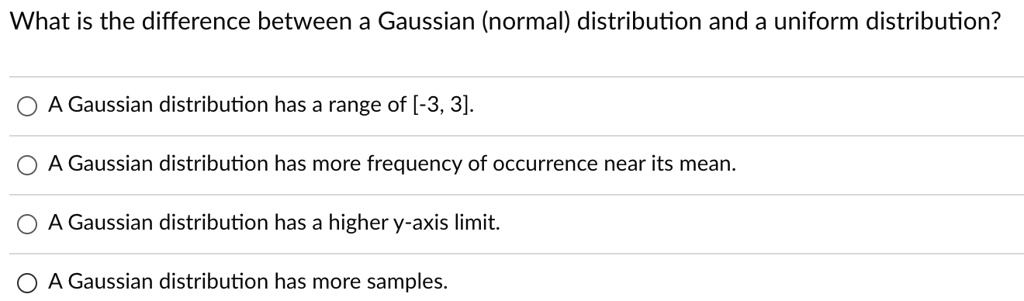 What is the difference between a Gaussian (normal) distribution and a ...