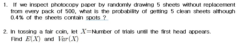 SOLVED: Advanced Engineering Mathematics 1. If we inspect photocopy ...