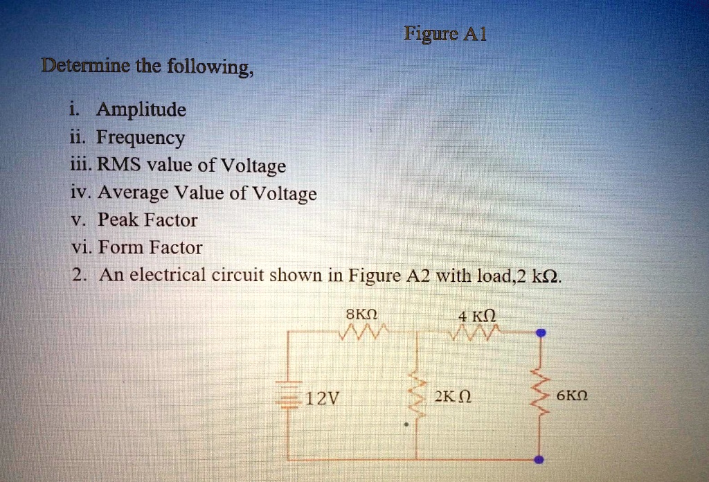 SOLVED: Figure A1 Determine the following: 1. Amplitude 2. Frequency 3 ...