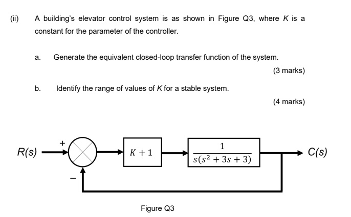 SOLVED: A building's elevator control system is as shown in Figure Q3 ...