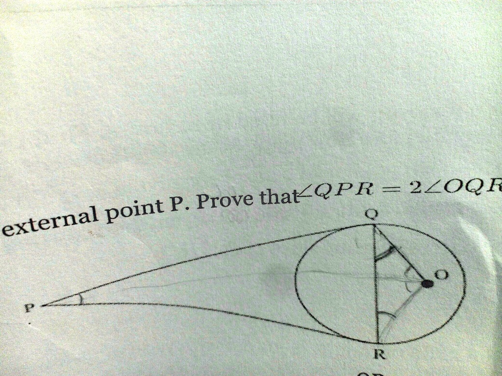 SOLVED: In the given figure, two tangents PQ and PR are drawn to a circle with center O from an ...