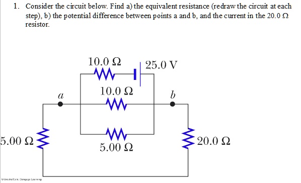SOLVED: Consider the circuit below Find a) the equivalent resistance ... SOLVED: Consider the circuit below Find a) the equivalent resistance ...