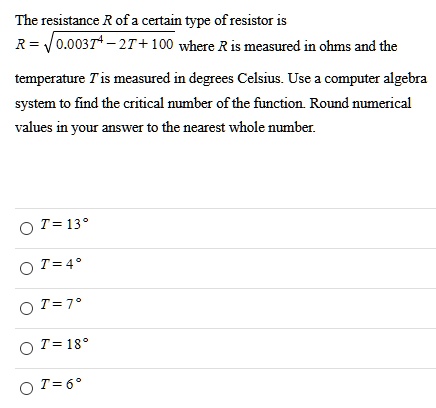 SOLVED: The resistance R of a certain type of resistor is R = 0.0032 ...