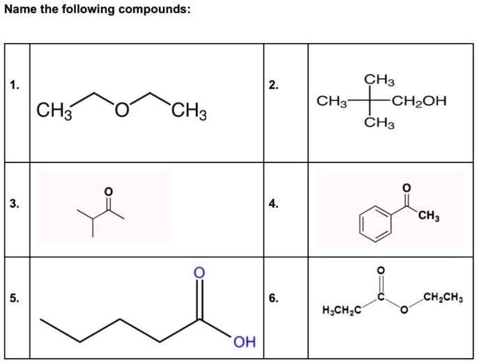 SOLVED: Name the following compounds: CH3 CH3 CH2OH CH3 CH3 CH2 CH3 ... SOLVED: Name the following compounds: CH3 CH3 CH2OH CH3 CH3 CH2 CH3 ...