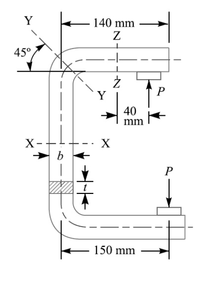 SOLVED: A C-clamp shown in the figure needs to carry a minimum load, P = 25kN. It is desired ...