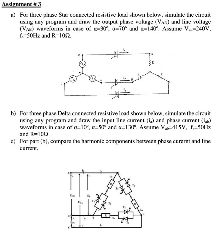 SOLVED: Assignment #3: Three-Phase Star Connected Resistive Load ...