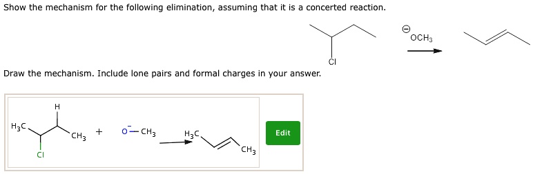 SOLVED: Show the mechanism for the following elimination, assuming that ...
