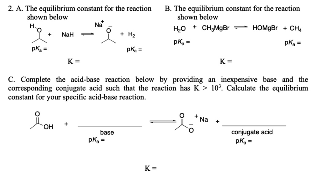 2 a the equilibrium constant for the reaction b the equilibrium ...