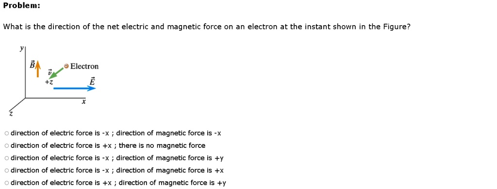 SOLVED: Problem: What is the direction of the net electric and magnetic ...