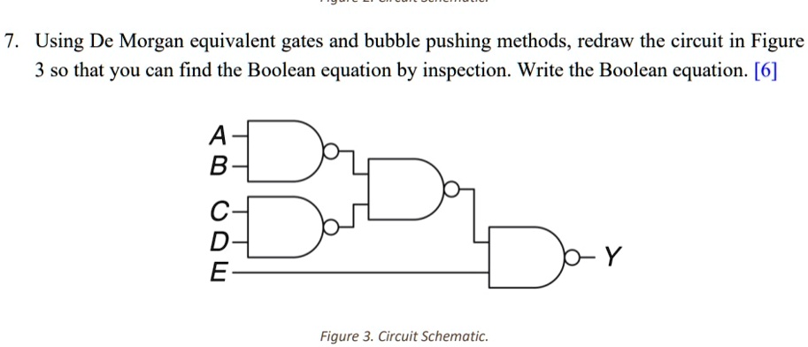 7 using de morgan equivalent gates and bubble pushing methods redraw ...