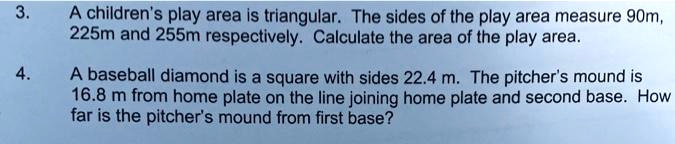 SOLVED: A children's play area Is triangular: The sides of the play ...