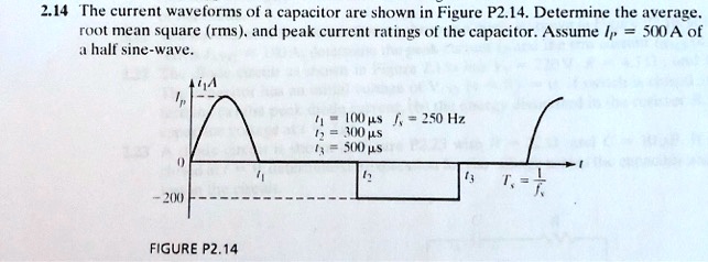 SOLVED: 2.14 The current waveforms of a capacitor are shown in Figure P2.14.Determine the ...