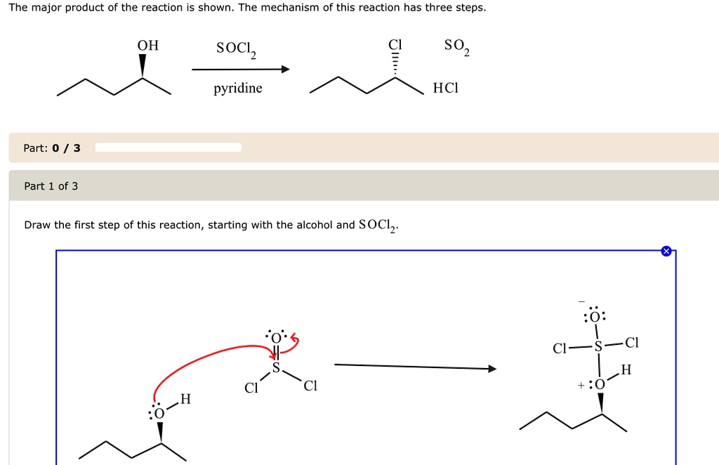 The major product of the reaction is shown. The mechanism of this ...
