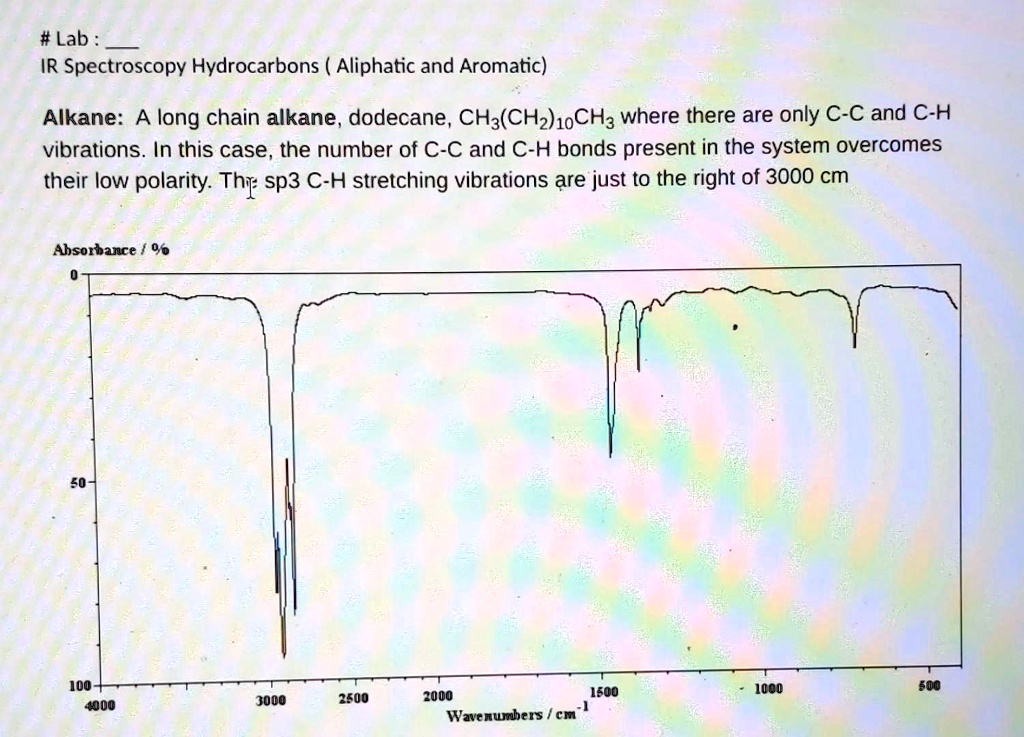 #Lab: IR Spectroscopy Hydrocarbons (Aliphatic and Aromatic) Alkane: A ...