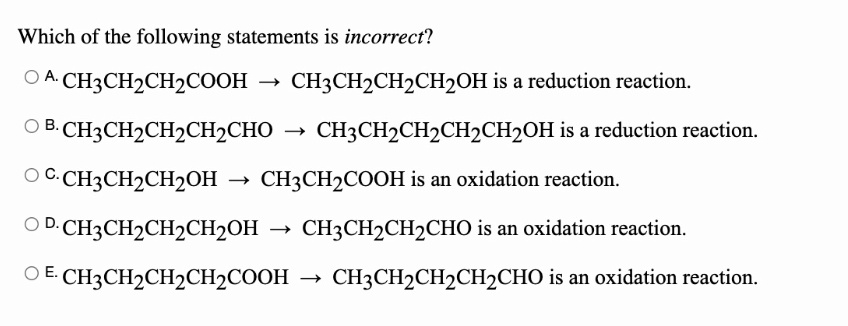 SOLVED: Which of the following statements is incorrect? A ...