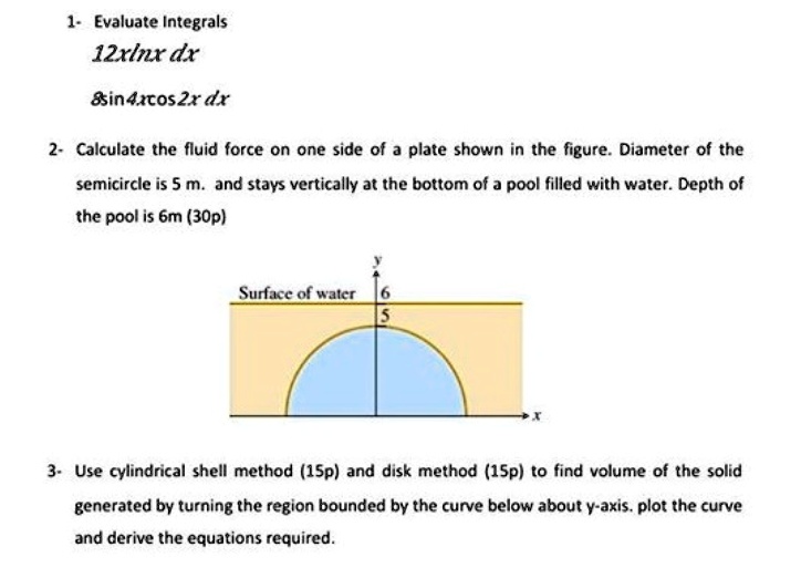 SOLVED: Evaluate Integrals 12x^2 dx Bsin(A)ucos(2r) dx Calculate the ...