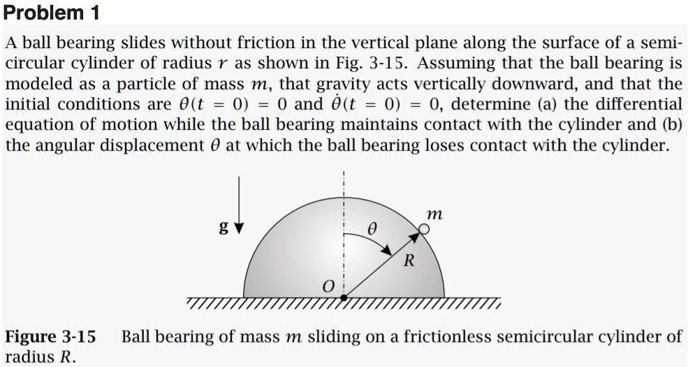 Draw a free body diagram also Problem 1 ball bearing slides without ...