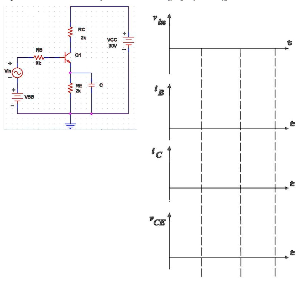 SOLVED: For the transistor in the circuit given below, hFE = 100, hie ...
