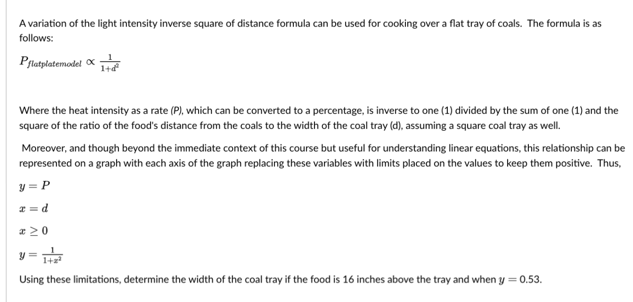 SOLVED: A variation of the light intensity inverse square of distance ...
