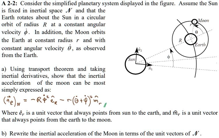 SOLVED: A 2-2: Consider the simplified planetary system displayed in the figure. Assume the Sun ...