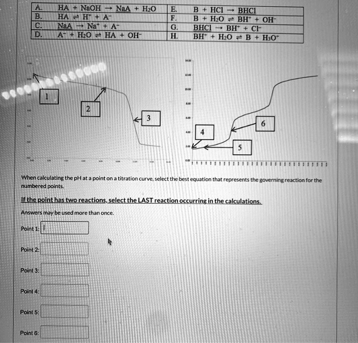 SOLVED: HA NaoH Nel HzO HA Hi+A NaAl ZNat LA AtLO * HA + OH HCL BHCL B ...