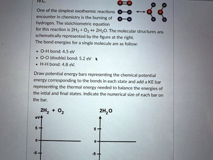 SOLVED: IVC: One of the simplest exothermic reactions encountered in ...