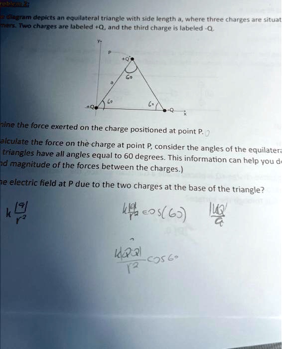 Problem 2: Diagram depicts an equilateral triangle with side length a ...