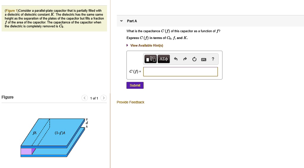 (Figure 1)Consider a parallel-plate capacitor that is partially filled ...