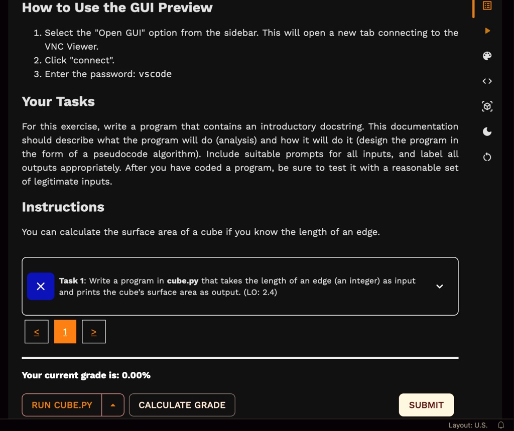 How to Use the GUI Preview 1. Select the "Open GUI" option from the sidebar. This will open a ...