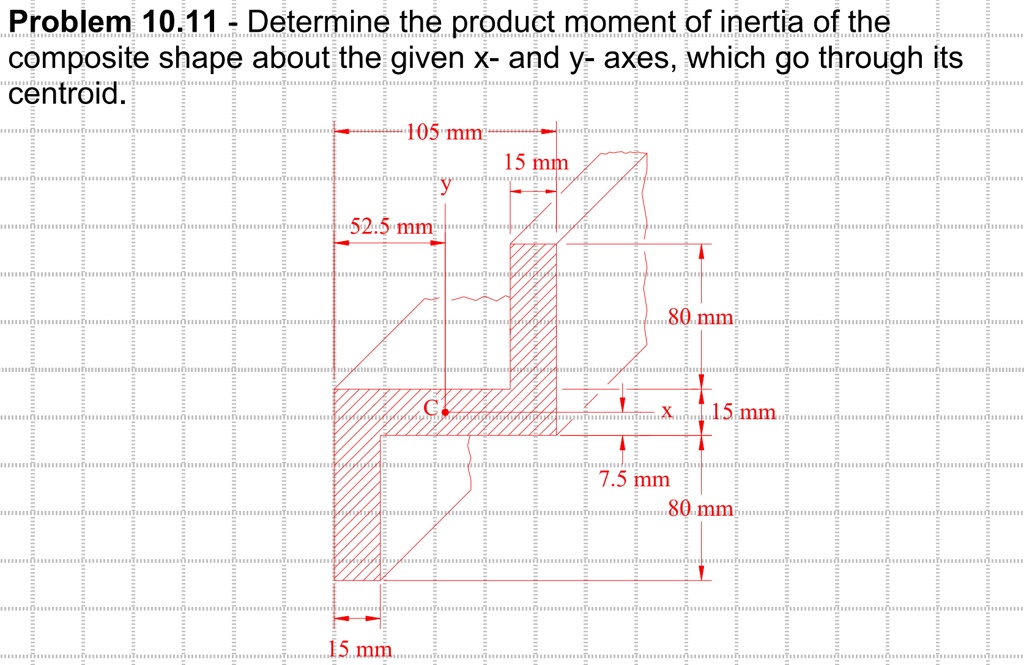 SOLVED: Problem 10.11 - Determine the product moment of inertia of the composite shape about the ...