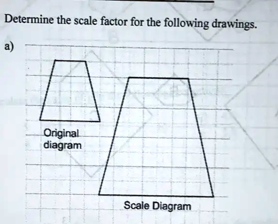 SOLVED: Determine the scale factor for the following drawings a ...