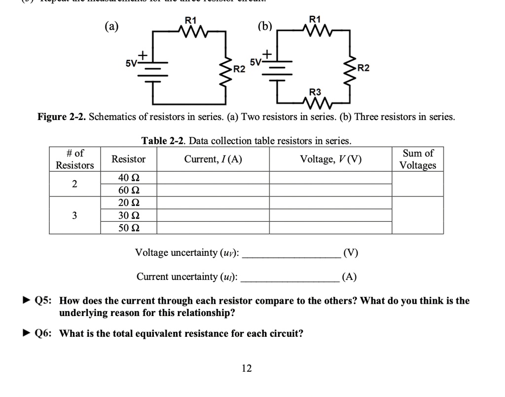 SOLVED: R2 R3 Figure 2-2. Schematics of resistors in series. (a) Two resistors in series. (b ...