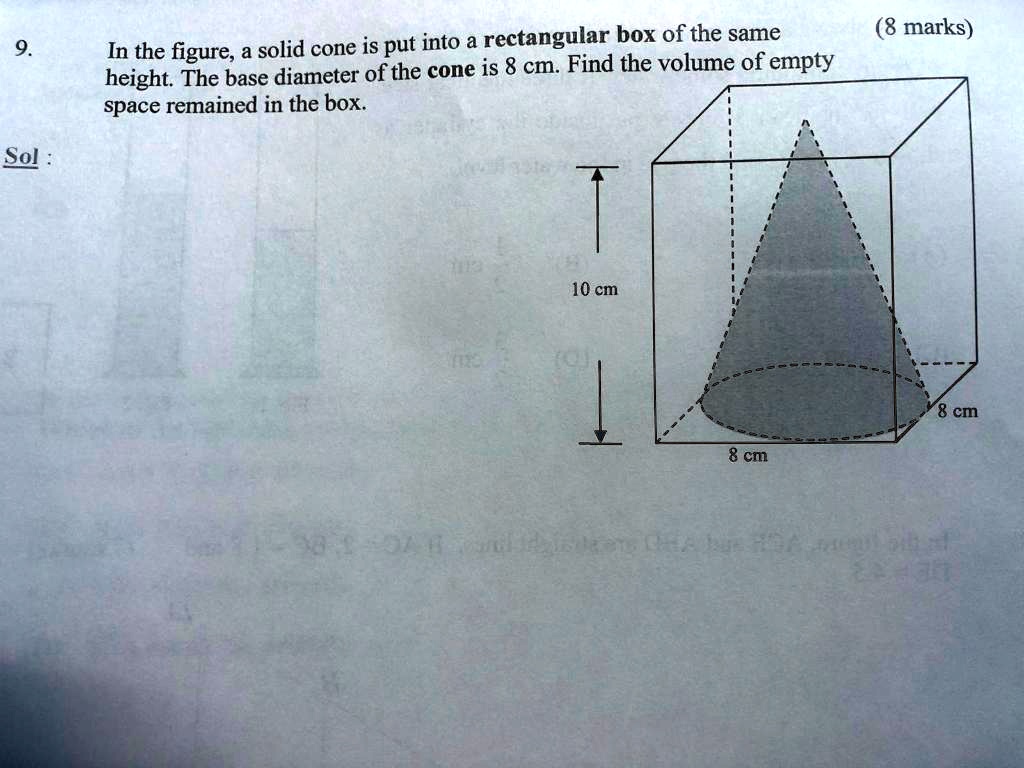 SOLVED:rectangular box of the same (8 marks) In the figure, a solid ...