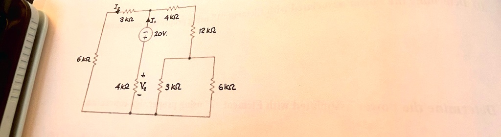 SOLVED: A.) Determine the equivalent resistance,Req,across the 20 volt ...