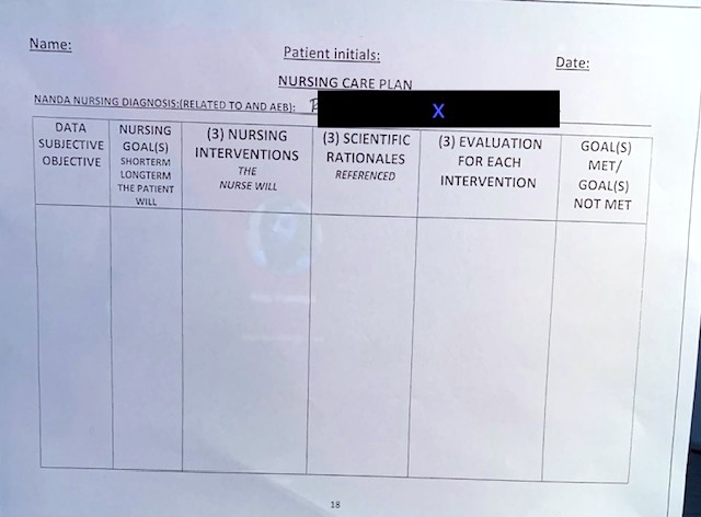 text nursing care plan for skin integrity name patient initials date ...