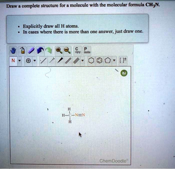 SOLVED: Draw complete structure for a molecule with the molecular ... SOLVED: Draw complete structure for a molecule with the molecular ...