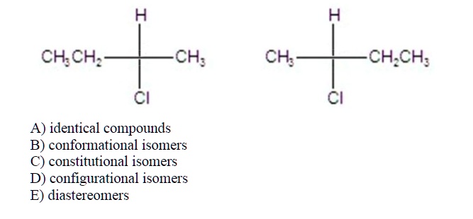 SOLVED: CHCH:- CH; CH CH:CH; Cl Cl A) identical compounds conformational isomers constitutional ...