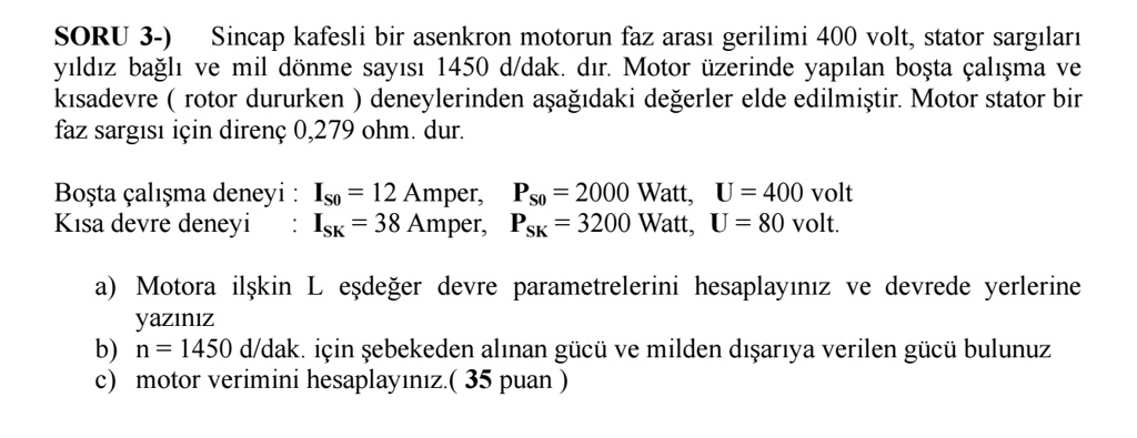 SOLVED: The phase-to-phase voltage of a squirrel-cage induction motor ...