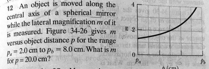 SOLVED: 12 An object is moved along the central axis of spherical ...